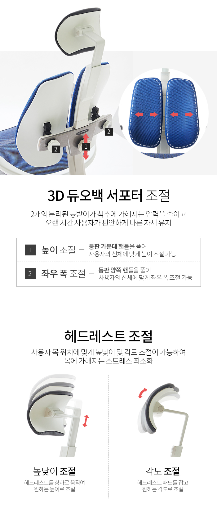 [(주)듀오백] 듀오백 DK 2500GP-W Airo 에어로 메쉬좌판 컴퓨터의자 / 디바이스마트