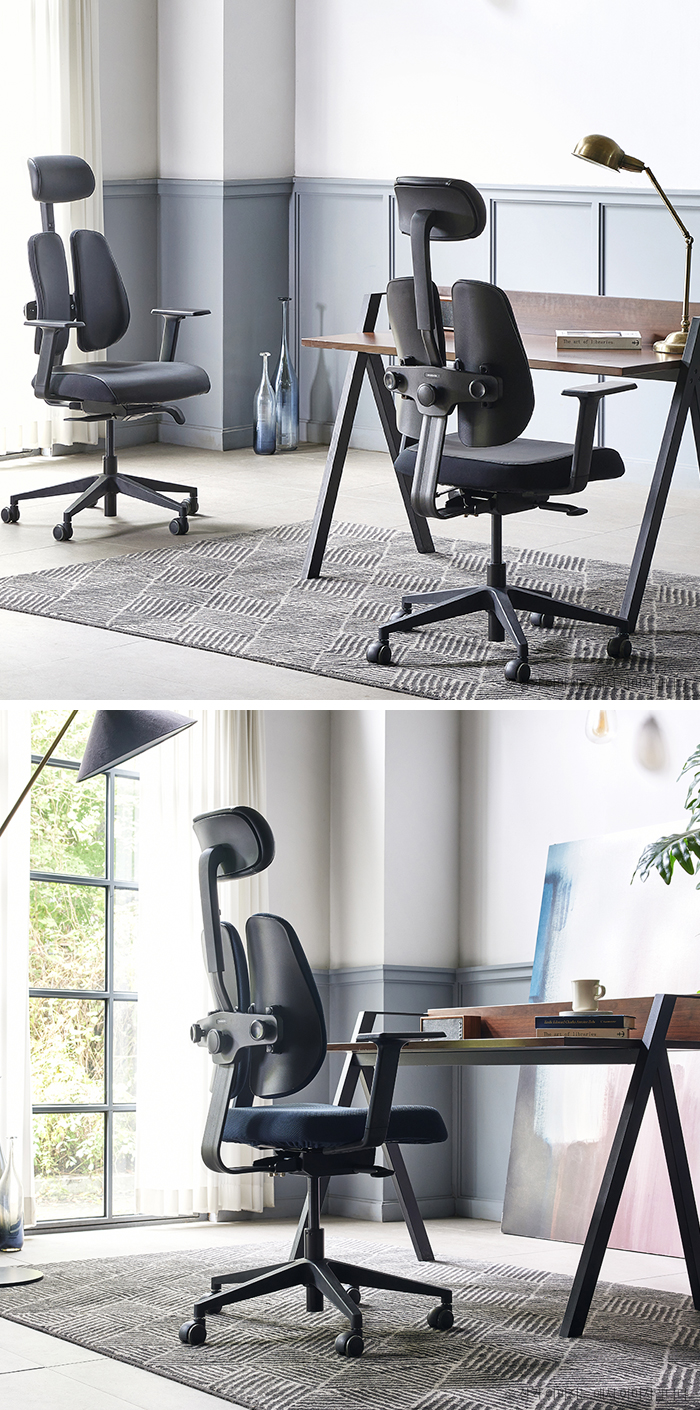 듀오백 골드 D2500G-DAS 패브릭 의자 좌판슬라이드 : 컴퓨존